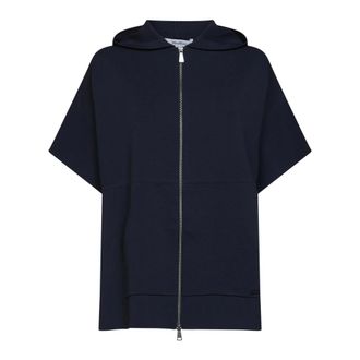 Max Mara Loose Viscose Cr&ecirc;pe Cardigan - - Sweatshirts & Hoodies - Damen - Blau - M