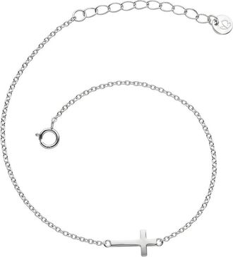Glanzst&uuml;cke M&uuml;nchen Armband - Sterling Silber Armband Kreuz - Gr. ONESIZE - in Silber - f&uuml;r Damen