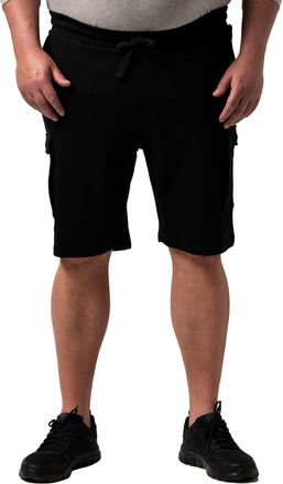 Men Plus Herren gro&szlig;e Gr&ouml;&szlig;en &Uuml;bergr&ouml;&szlig;en Menswear L-8XL Men+ Cargo-Sweatbermuda, Bauchfit, Basic Fit, Elastikbund, bis 8 XL schwarz 8XL 840111100-8XL