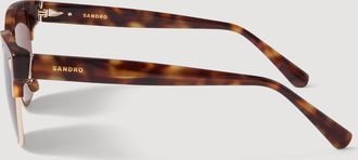 Sandro Lunettes soleil ac&eacute;tate logo