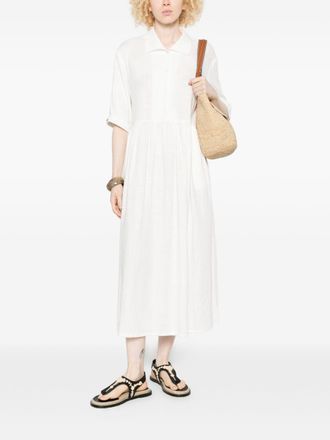 Herno Womens Shirt Dress Midi White Viscose