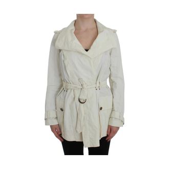 Plein Sud Wrap Trench Jacket - - Coats - Damen - Wei&szlig; - S