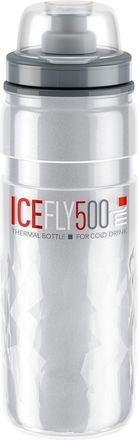 Elite ICE FLY Klar 500 ml - Isolierte Fahrrad-Trinkflasche f&uuml;r Radsport, Doppelwandig und BPA-frei - Thermoflasche f&uuml;r Rennrad MTB Gravel