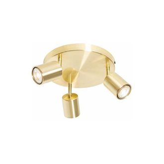 QAZQA Java - Spot plafond, plafonnier - 3 lumi&egrave;re - &oslash; 25 cm - Dor&eacute;/Laiton - Moderne - &eacute;clairage int&eacute;rieur - Salon i Chambre i Cuisine i Salle &agrave; manger