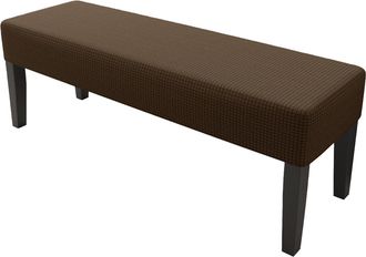 Generic Stretch-Essbankbezug, abnehmbar, waschbar, für Esszimmer, Bankschoner für Wohnzimmer, Küche (Hellbraun, XS)