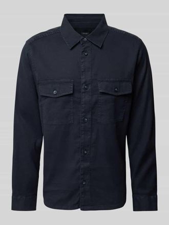 Olymp Level 5 Casual Fit Hemdjacke aus Leinen-Baumwoll-Mix