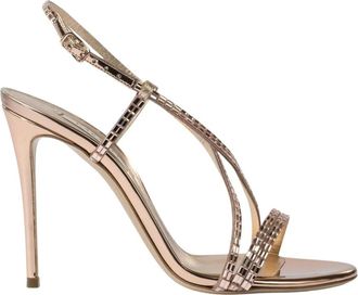 Casadei Femme, Chaussures, Rose, Taille: 39 EU Sandales Stilettos Orn&eacute;es de Cristaux