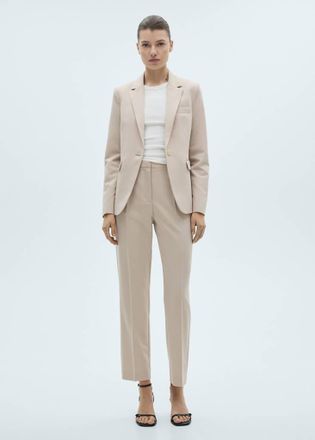 Mango Blazer costume cintr&eacute; gris clair/pastel - Femme - 32 - MANGO
