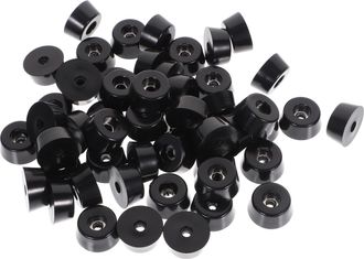 DOITOOL 50 Stück Teiliges Gummi Fußkappen mit Unterlegscheibe rutschfeste Möbel Stopp Pads für Stühle Tische Schneidebretter Bodenschonend Stoßdämpfend Vielse