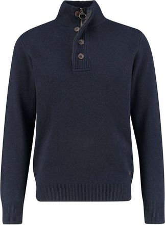 Barbour Herren Strickpullover aus Wolle ESSENTIAL PATCH HALF