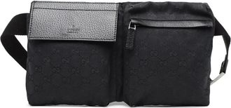 Gucci 2016-2025 GG Canvas Double Pocket belt bag - Noir