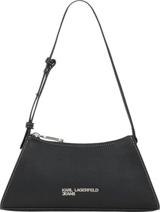 Karl Lagerfeld Femme, Sacs, Noir, Taille: ONE Size Metal Logo Small Shoulder Bag