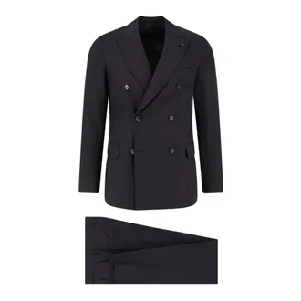 Lardini Homme, Costumes, Noir, Taille: L Costume Iconique Double-Boutonnage