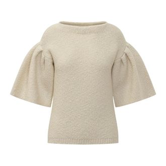Malo Pull en maille textur&eacute;e - Femme - Pulls - Beige - Taille: 40 FR