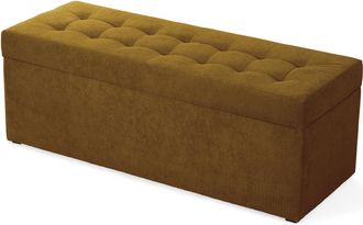 MG Design Polsterhocker 45 x 120 cm Grün mit Stauraum (ca. 140 l), Tragkraft bis zu 300 kg, ohne Montage und leicht zu reinigen, stabil - für Wohnzimmer, Schlaf