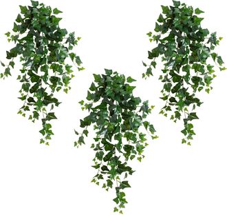 Nearly Natural 104,1 cm, UV-best&auml;ndige k&uuml;nstliche Efeu H&auml;ngepflanze (Indoor/Outdoor), 3er-Set