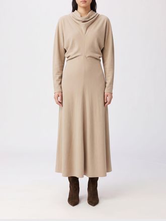 Toteme Robe fourreau longue en viscose &agrave; encolure drap&eacute;e