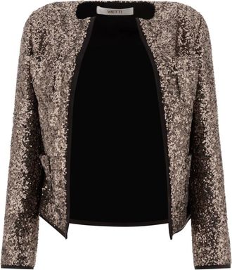 F.it Femme, Vestes, Noir, Taille: 38 FR Veste Ajustée à Trois Boutons