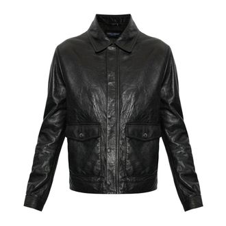 Dolce & Gabbana Lederjacke - - Jackets - Herren - Schwarzk - XL
