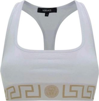 Versace Femme, Sport, Blanc, Taille: 40 FR Greca Sports Bra