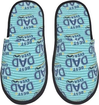 Generic Le Meilleur Papa Du Monde Femme Homme Pantoufles Confortable Chaussons Antid&eacute;rapantes Chaussures De Maison Pour Hiver Automne Ext&eacute;rieur M