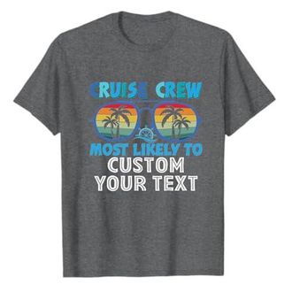 Generic T-shirt de croisi&egrave;re pour femme 2025 avec motif graphique pour sortir, d&eacute;contract&eacute;, haut de sport, t-shirt d&eacute;t&eacute; &agrave; col rond, coupe ample, mignon voyage