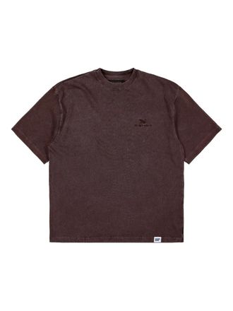 Neighborhood pigment-dyed crew-neck T-shirt - Marron