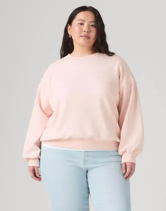 Levi's Sweatshirt mit Rundhalsausschnitt f&uuml;r den Alltag (Plus-Size) in Pink-Rosa