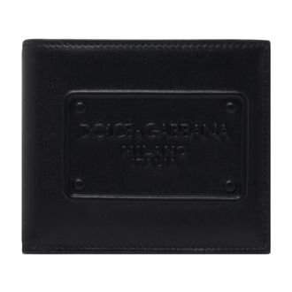 Dolce & Gabbana Homme, Accessoires, Noir, Taille: ONE Size Portefeuille Noir avec Logo