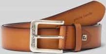 Pierre Cardin G&uuml;rtel aus Leder mit Label-Detail