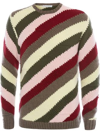J.W.Anderson pull en maille &eacute;paisse &agrave; rayures - Rouge
