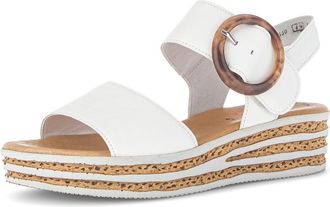 Gabor Damen Plateausandalen, Frauen Sandalen,Best Fitting,offene Schuhe,Strandschuhe,Plateausandaletten,Dicke Sohle,Latte (Weiss),37.5 EU / 4.5 UK
