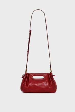 Gerard Darel Sac &agrave; main en cuir effet froiss&eacute; - MINI DANY - Rouge