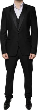 Dolce & Gabbana Homme, Costumes, Noir, Taille: L Virgin Wool Tuxedo