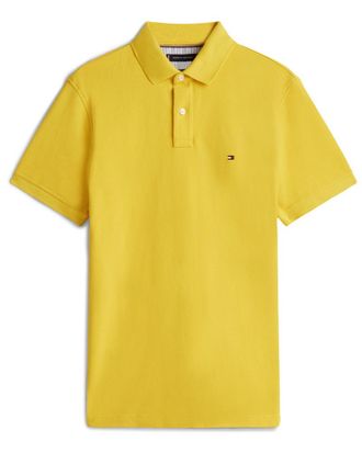 Tommy Hilfiger Piqu&eacute;-Poloshirt Regular Fit 1985 mit Stretch-Anteil und Flag-Stickerei in