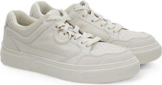 Ferragamo Perforated Leather Sneakers - White