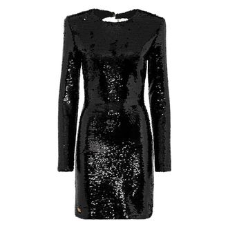 Philipp Plein Mini Kleid mit Kristallen - - Dresses - Damen - Schwarzk - S