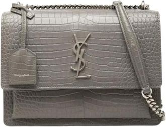 Saint Laurent Pre-owned Sunset Crossbody - Femme - Pre-owned - Gris - Taille: ONE Size