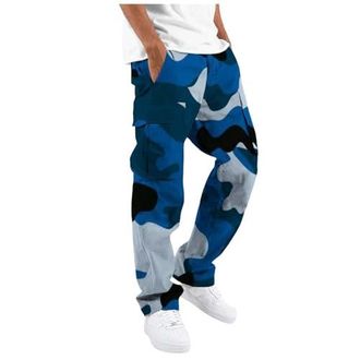 Generic Pantalon de jogging pour homme - Pantalon cargo - Pantalon de jogging baggy - Taille - Pantalon de travail - Pantalon de jogging &eacute;lastique avec cordon
