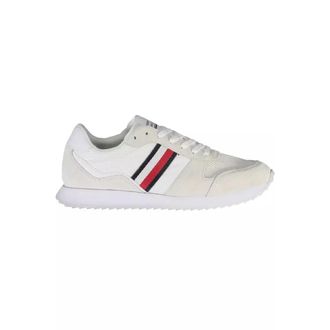Tommy Hilfiger Umweltfreundliche wei&szlig;e Sneaker mit Logo-Akzent - - Shoes - Herren - Beige - 45 EU
