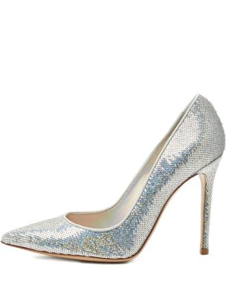 Gianvito Rossi escarpins pointus &agrave; sequins - Argent