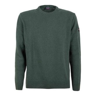 Paul & Shark Heritage Patch Rundhals-Strickpullover - - Knitwear - Herren - Gr&uuml;n - XL