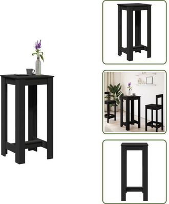 vidaXL VidaXL Bartisch Schwarz 51x50x103,5 cm Holzwerkstoff