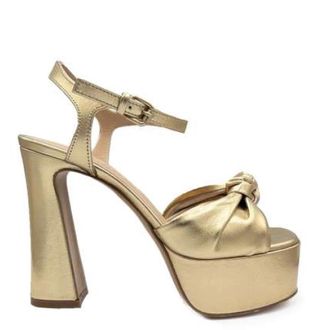 Roberto Festa Milano Goldene Plateau-Sandale Made in Italy - - Shoes - Damen - Gelb - 37 EU