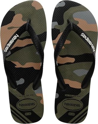 Havaianas Top Camu, Bequeme, Robuste und Leichte Badelatschen im Tarndesign für Männer, Grün, 33/34 EU