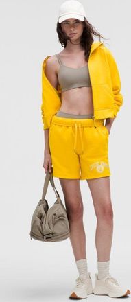 lululemon Short Scuba Oversized taille mi-haute Graphic pour Femmes - 18 cm - Jaune - Taille 2XS