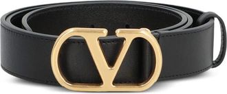 Valentino Garavani Logo-buckle Leather Belt