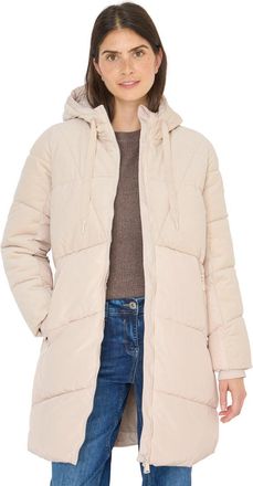 Cecil Puffer Mantel mit Cordmix teddy vanilla white XXL