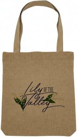 Fabulous Sac Shopping Tote Bag Aspect Lin - Lily of the Valley Flowers Illustration Chic Garden Love - Sac de Courses Toile Epaisse 360g Beige Naturel Cabas Po