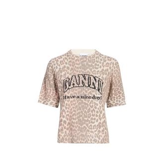 Ganni Pull sans manches &agrave; motif